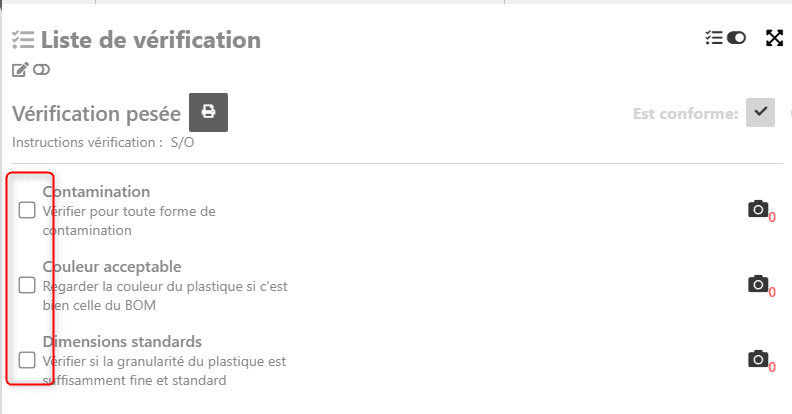Listes de vérification pour les étapes de cartes